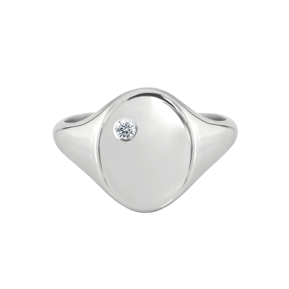 Men's White Gold Signet Rings– Scarlett Jewellery Label