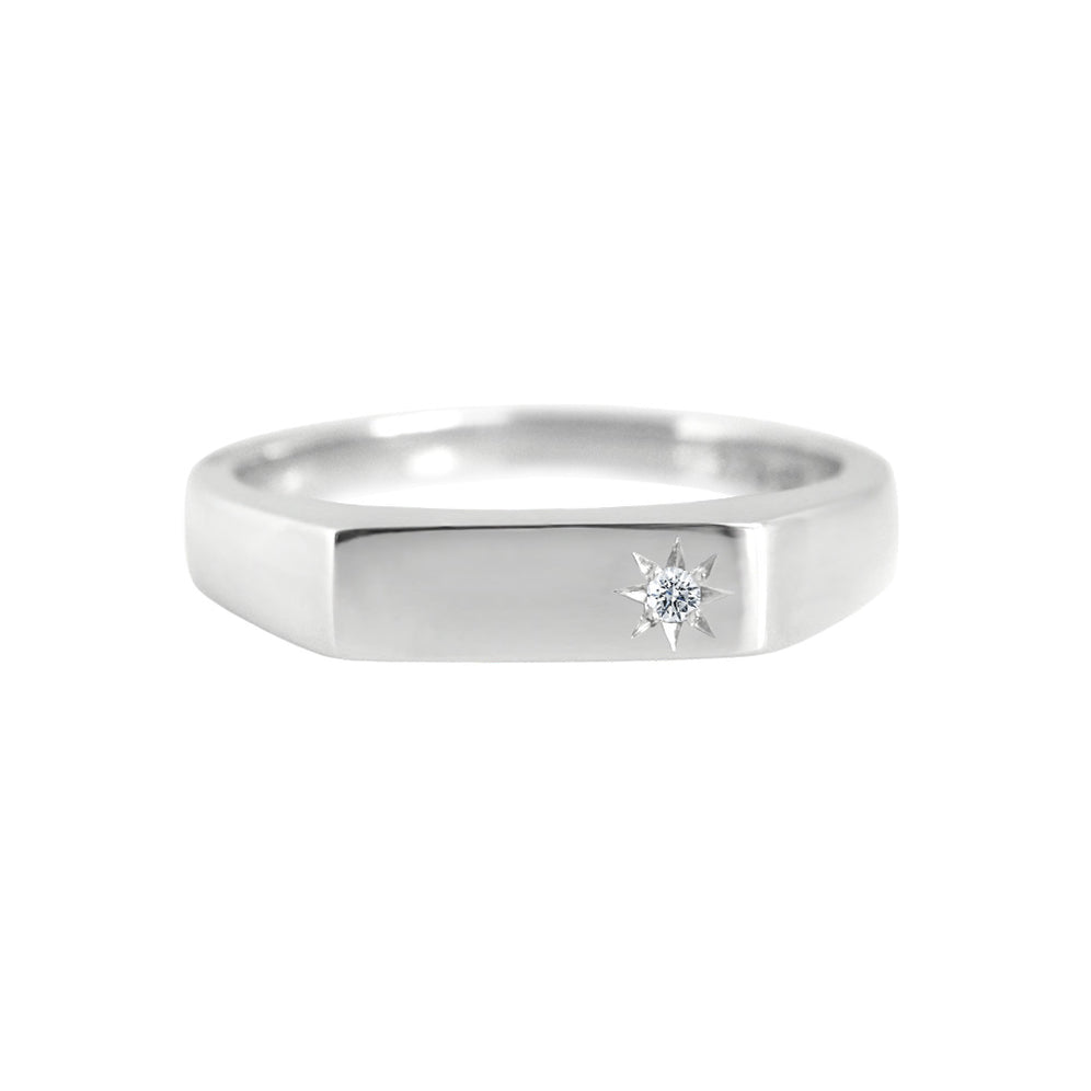 Men's White Gold Signet Rings– Scarlett Jewellery Label