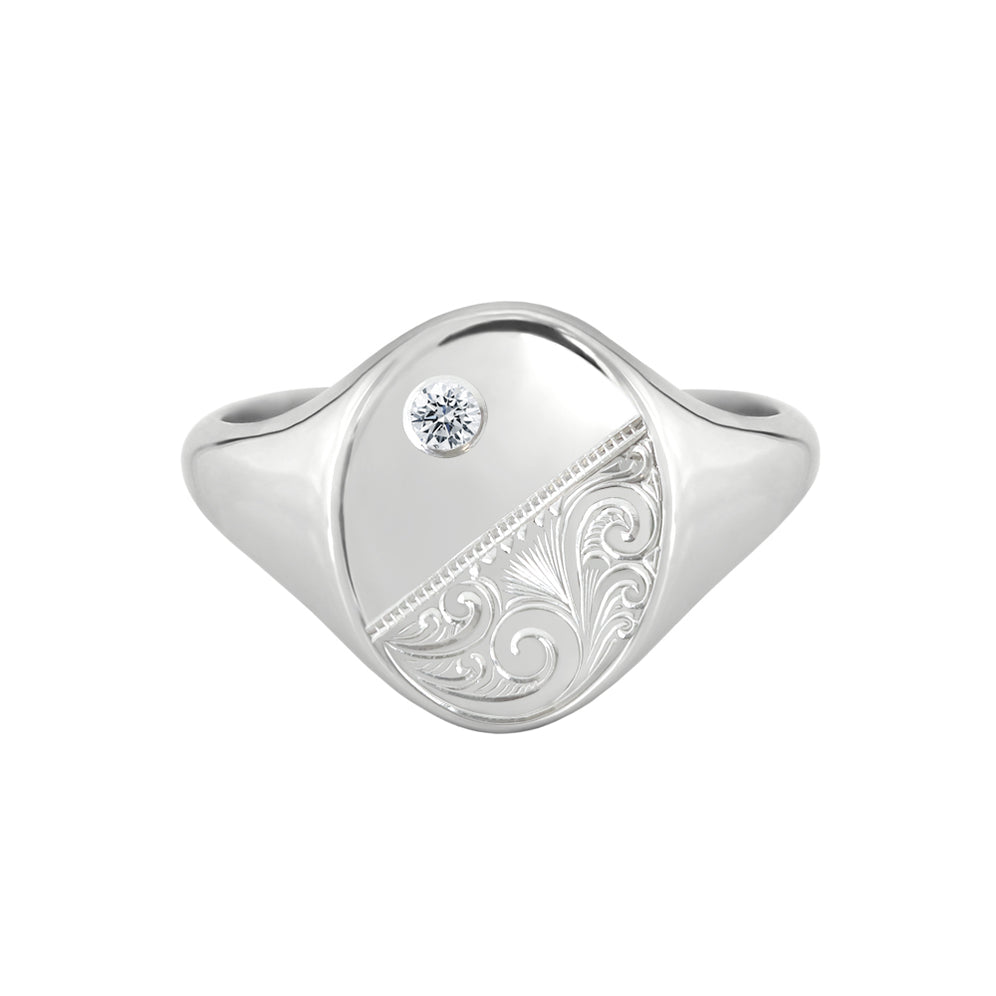 Men's White Gold Signet Rings– Scarlett Jewellery Label